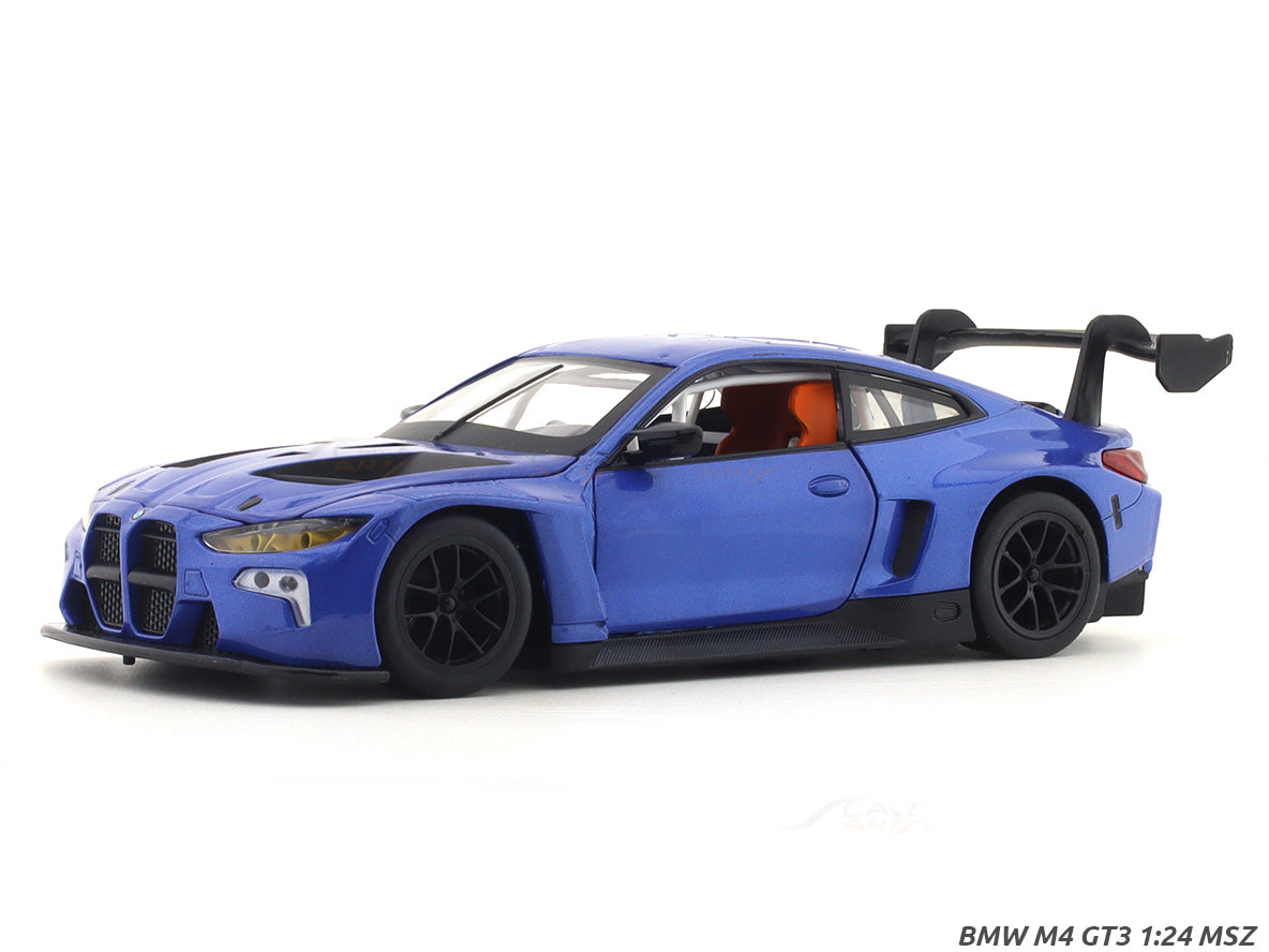 BMW M4 GT3 blue 1:24 MSZ licensed diecast Scale Model car collectible ...