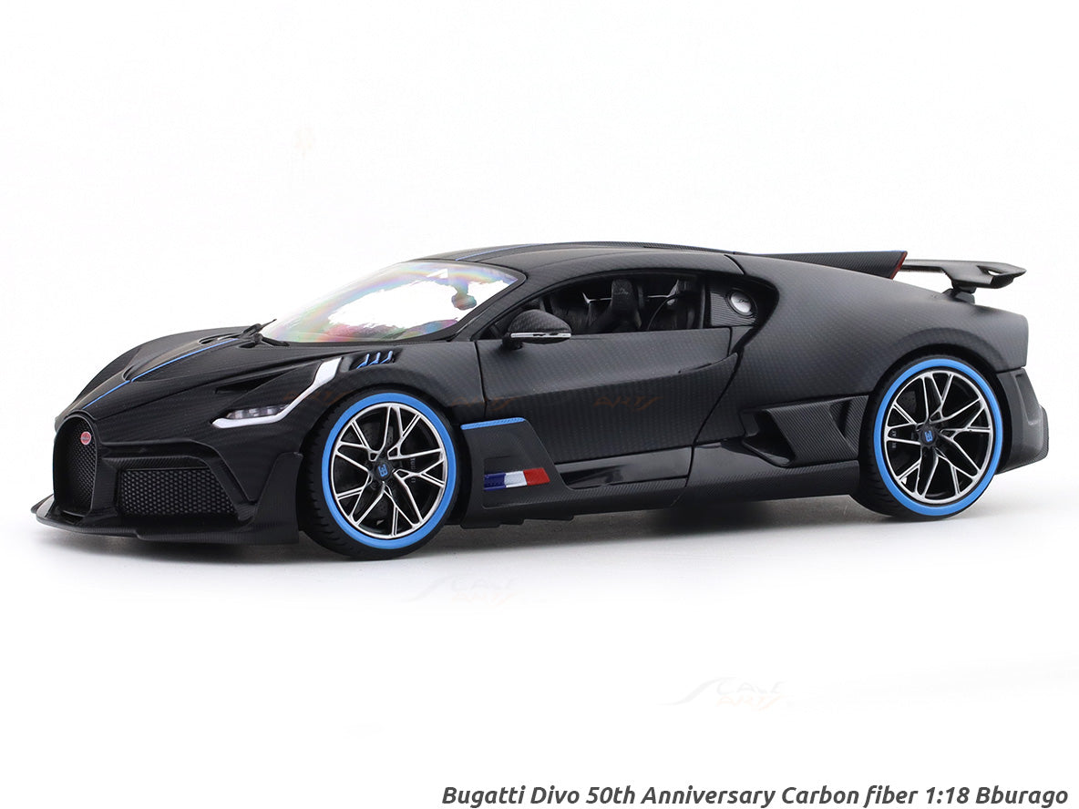 Bugatti Divo 50th Anniversary Carbon fiber 1:18 Bburago licensed ...