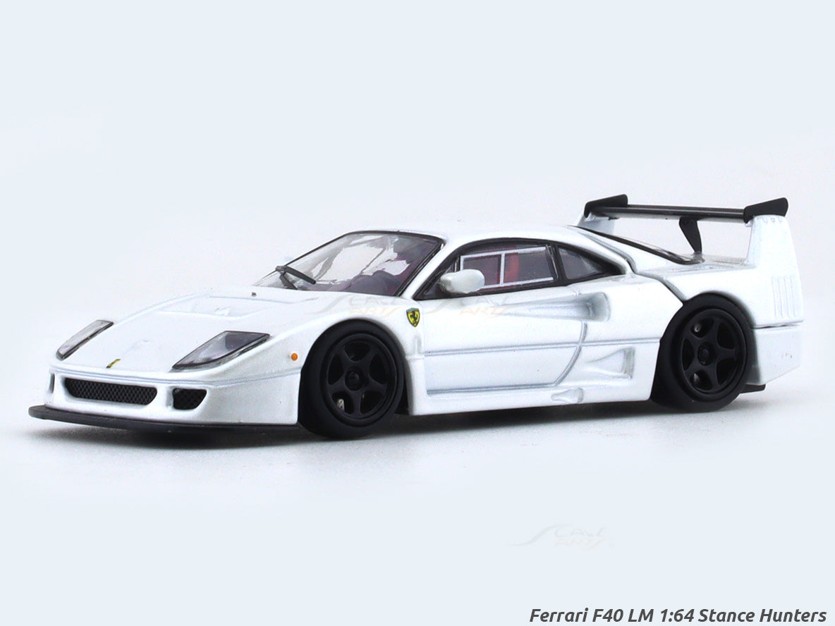 Ferrari F40 LM white 1:64 Stance Hunters diecast scale model car ...