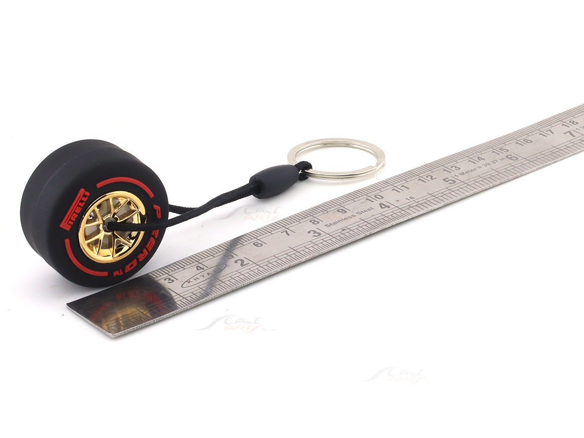 Formula One F1 Tire P-Zero Pirelli with rim light White keyring ...