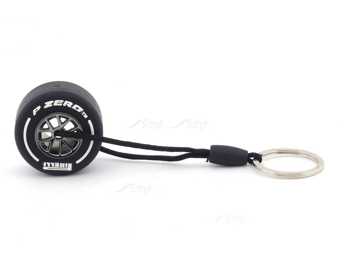 Formula One F1 Tire P-Zero Pirelli with rim light White keyring ...