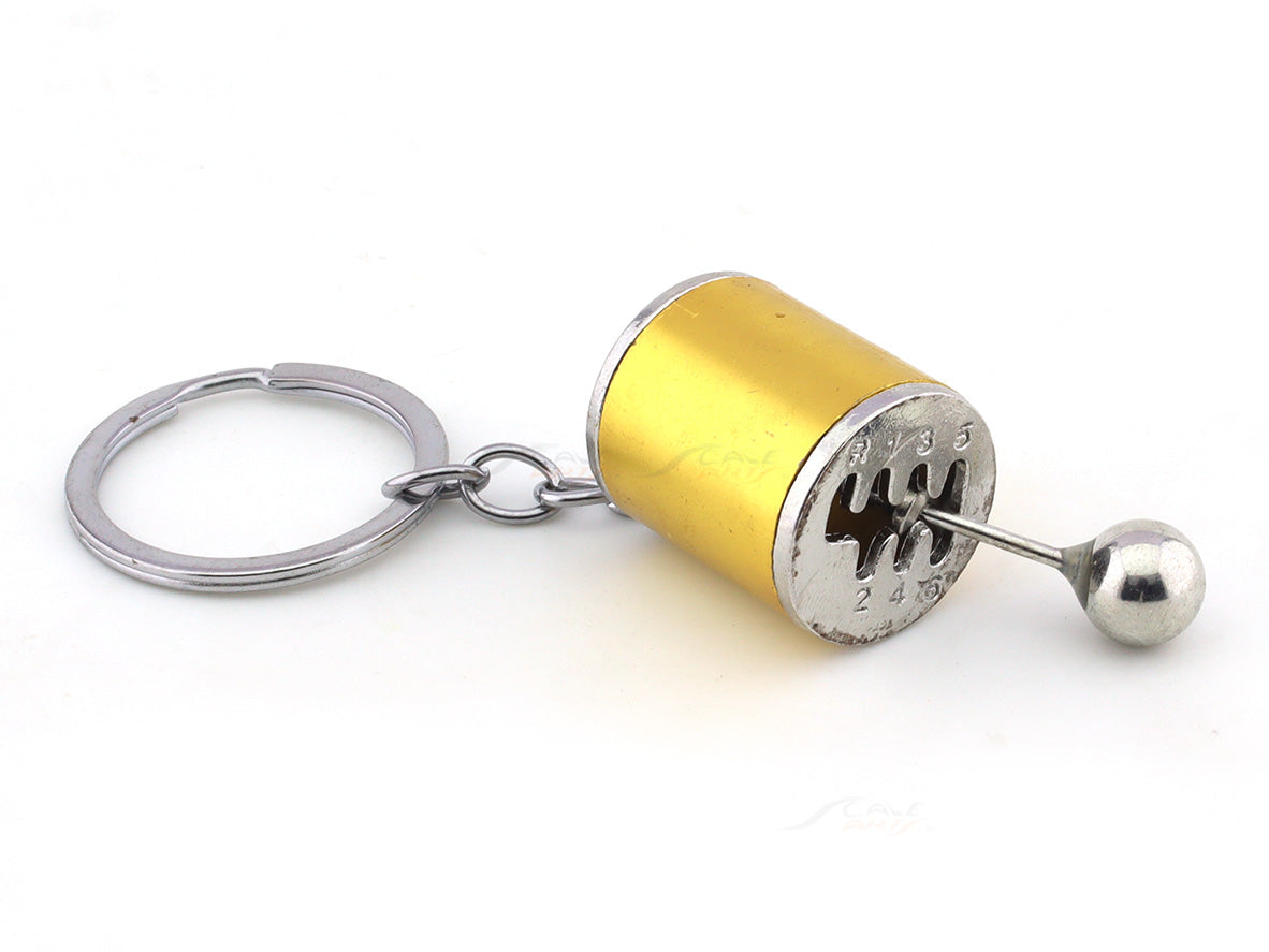 Gear shifter golden metal keyring / keychain | Scale Arts India