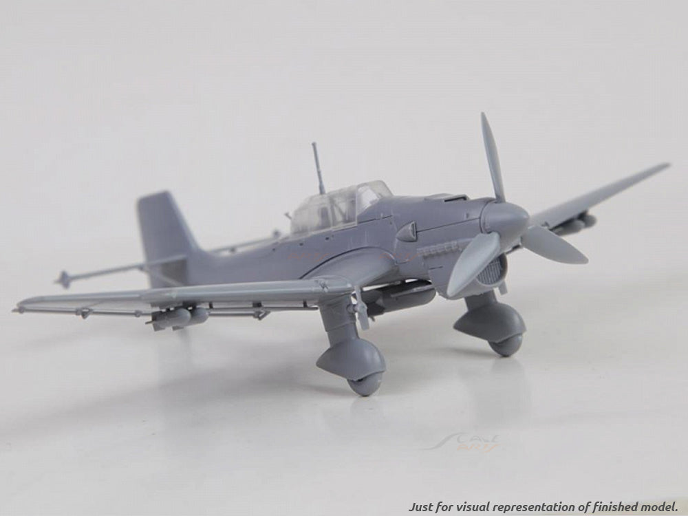 German dive bomber JU-87B2 'Stuka' 1:72 Zvezda plastic model kit ...