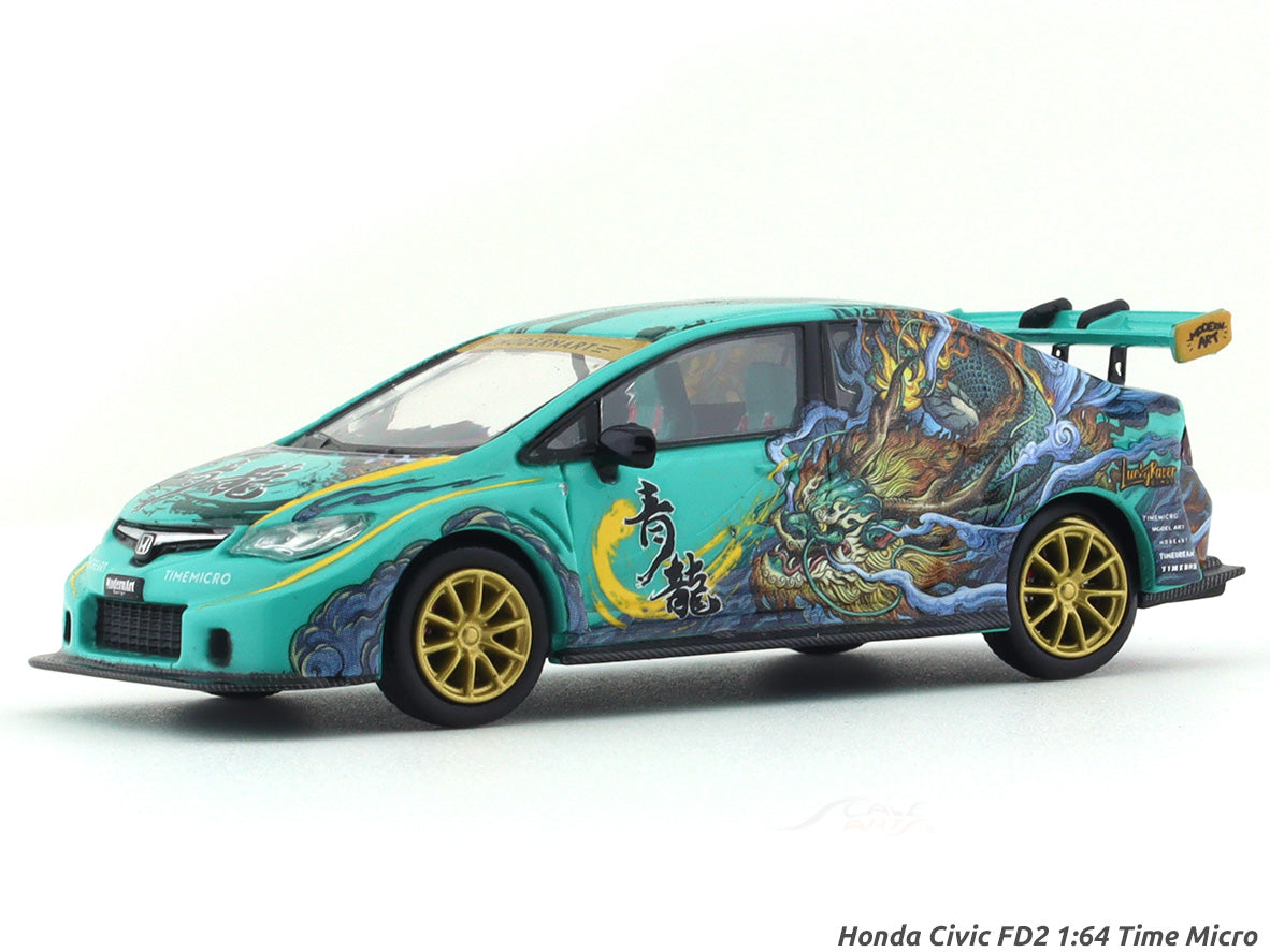 Honda Civic FD2 blue 1:64 Time Micro diecast scale model car | Scale ...