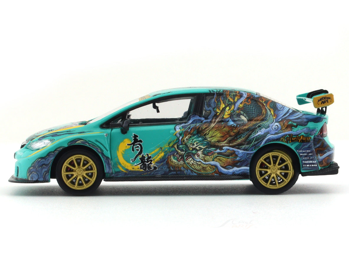 Honda Civic FD2 blue 1:64 Time Micro diecast scale model car | Scale ...