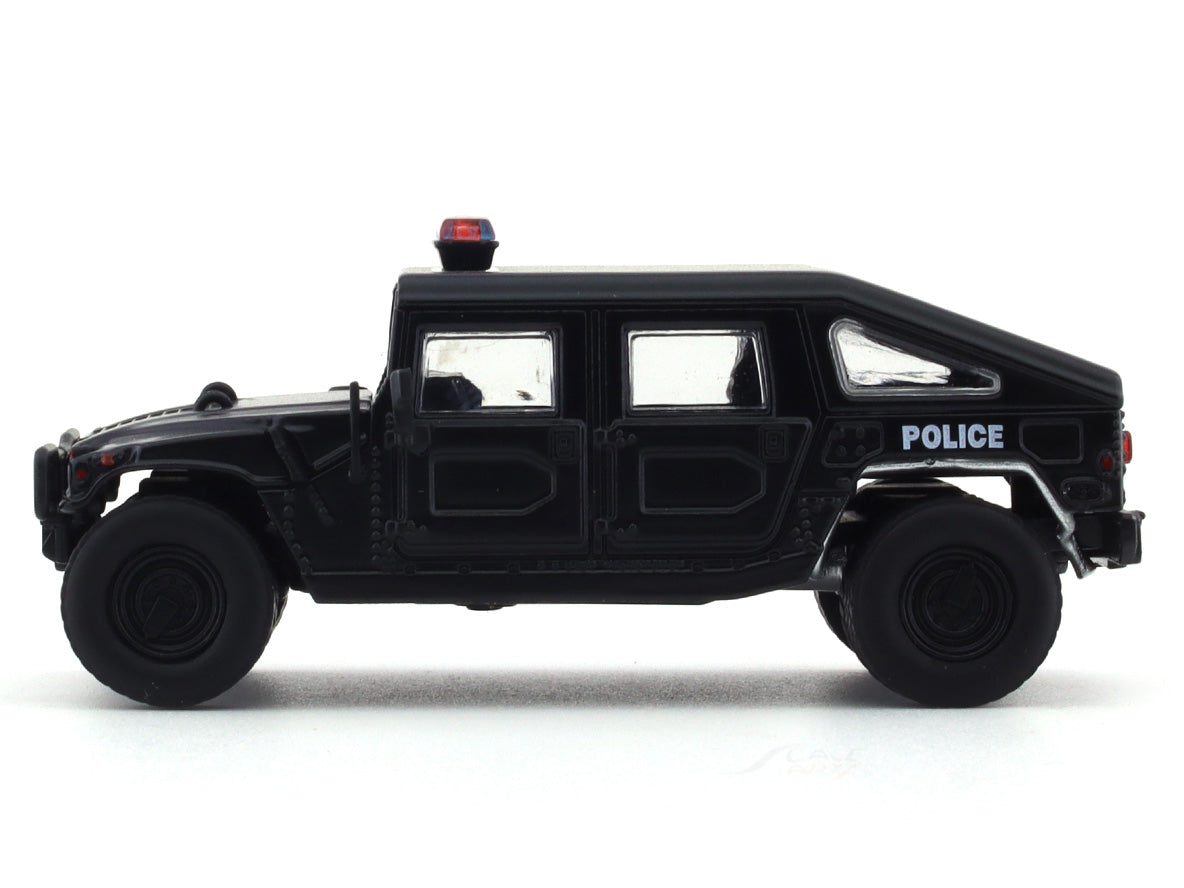 Hummer H1 / Humvee Police Black 1:64 Master diecast scale model car ...