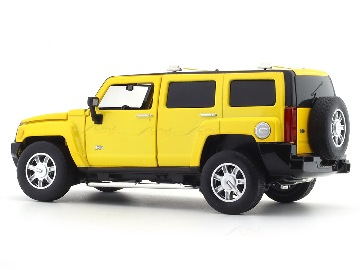 Hummer H3 yellow 1:24 MSZ licensed diecast Scale Model car collectible ...