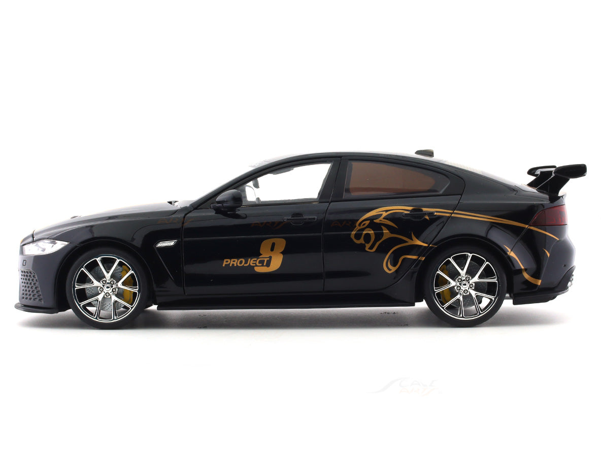Jaguar XE SV Project 8 black 1:18 QY Toys diecast scale model car ...