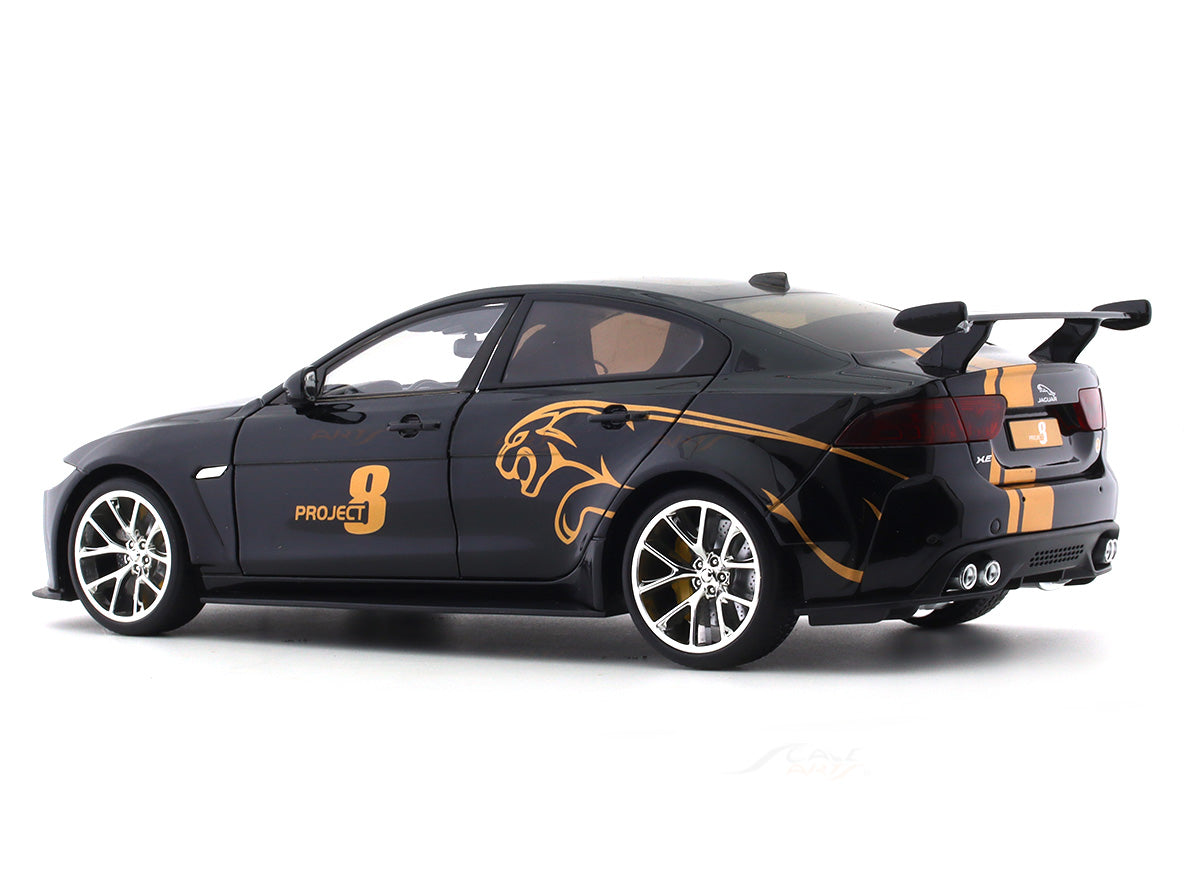 Jaguar XE SV Project 8 black 1:18 QY Toys diecast scale model car ...