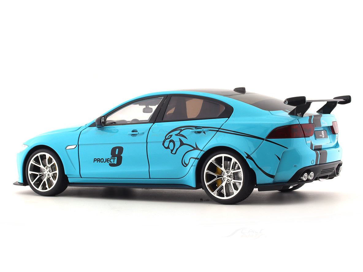Jaguar XE SV Project 8 blue 1:18 QY Toys diecast scale model car ...