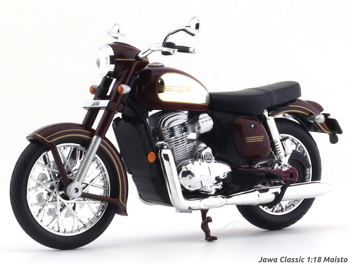 Jawa Classic Maroon 1:18 Maisto diecast Scale model bike | Scale Arts India