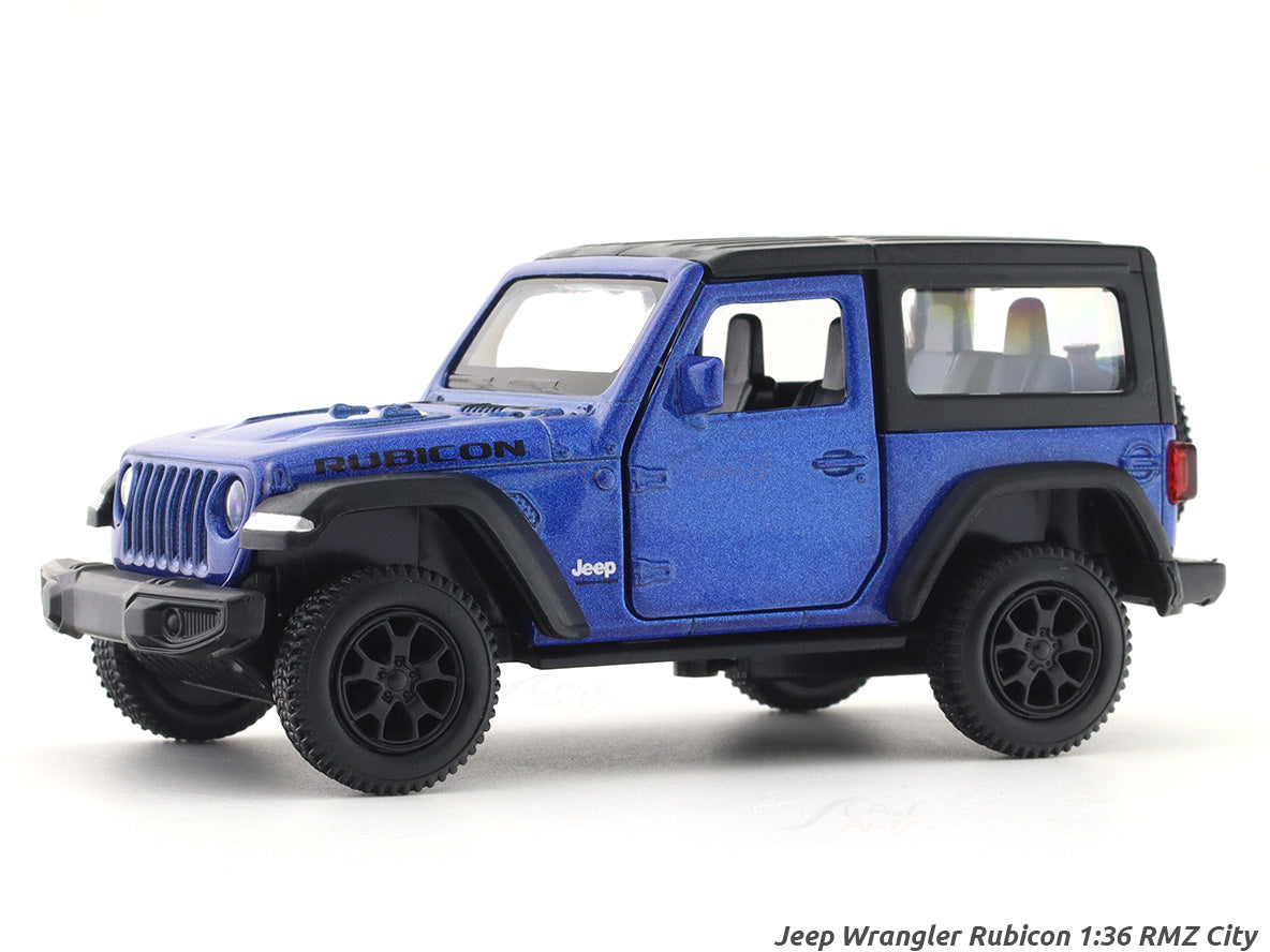 Jeep Wrangler Rubicon blue 1:33-42 RMZ City licensed pull back car ...