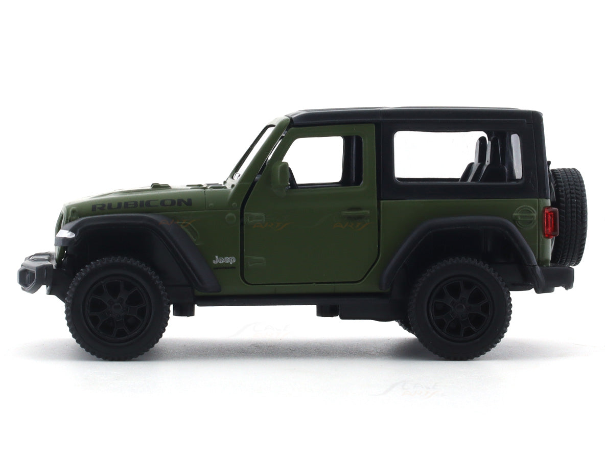 Jeep Wrangler Rubicon matte green 1:32 RMZ City 5 inch pullback diecast ...