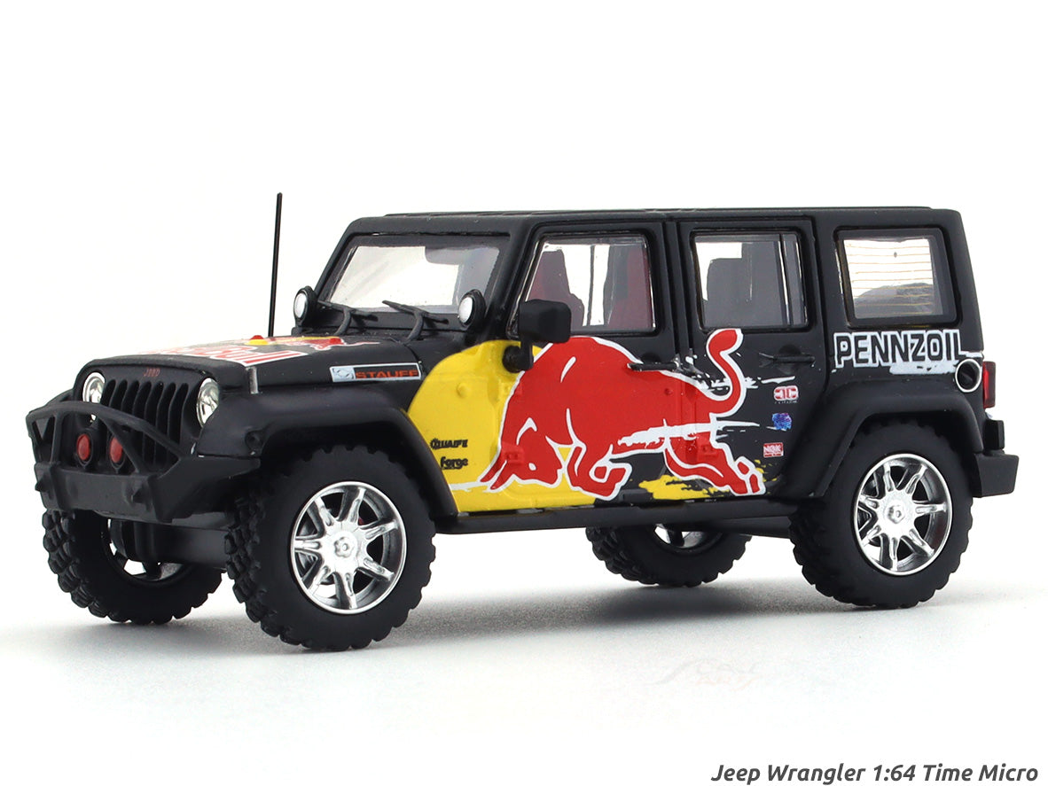 Jeep Wrangler Redbull with figure 1:64 Time Micro diecast scale model ...