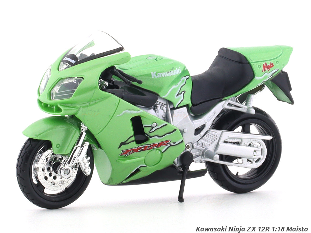 Kawasaki Ninja ZX-12R 1:18 Maisto licensed diecast scale model bike ...