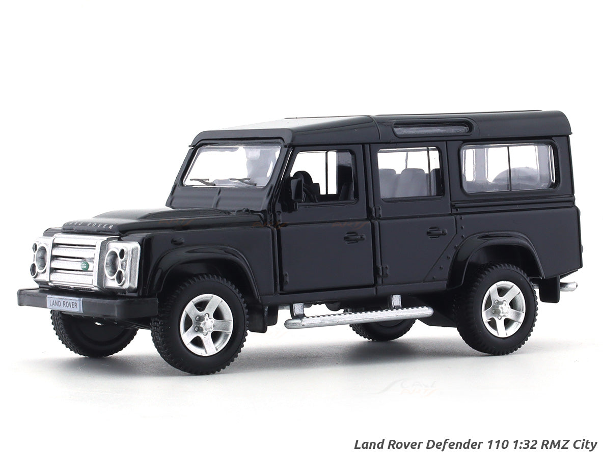 Land Rover Defender 110 black 1:33-42 RMZ City pullback diecast scale ...