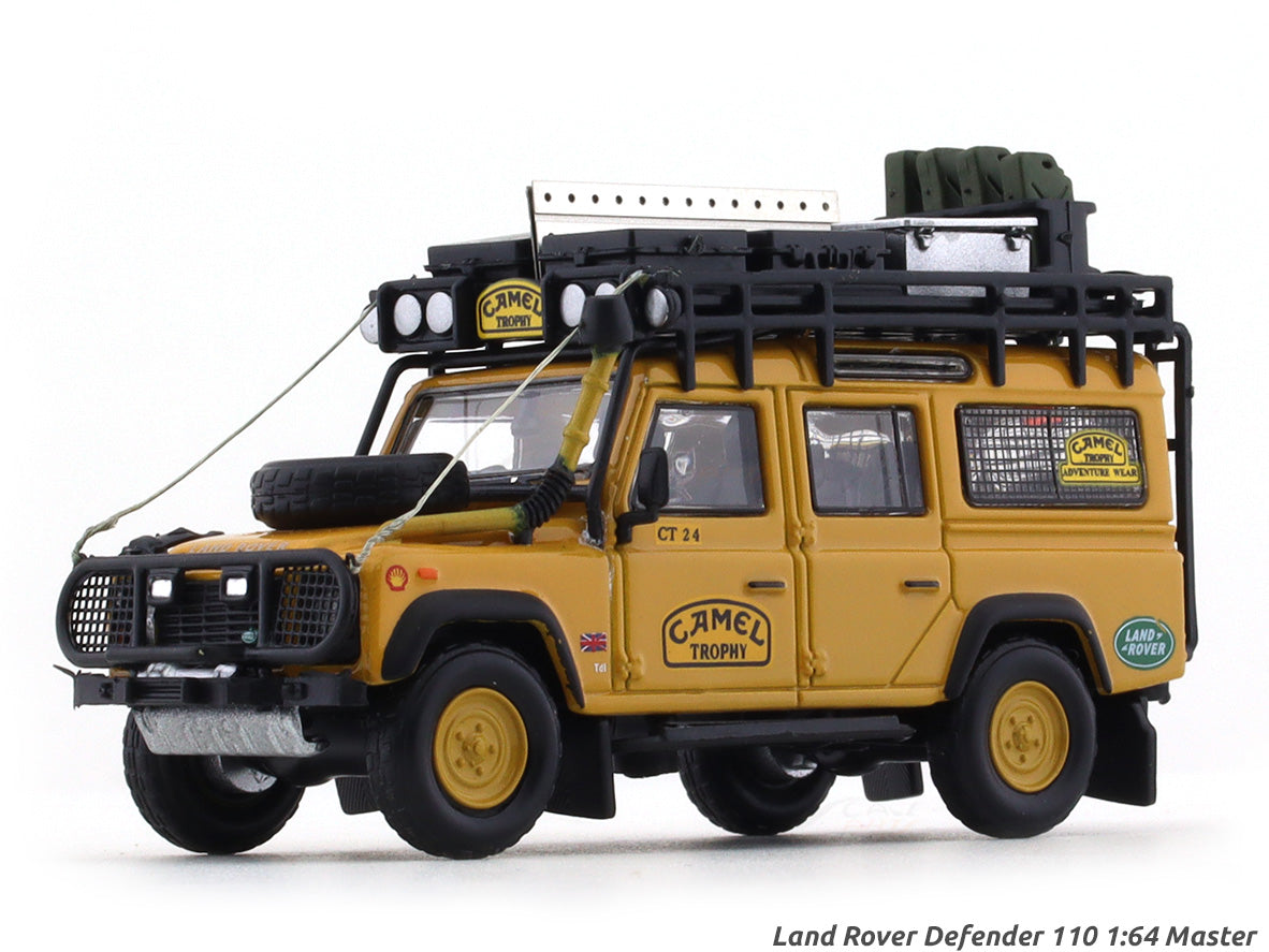Land Rover Defender 110 Camel Trophy with mug 1:64 Master diecast scale ...