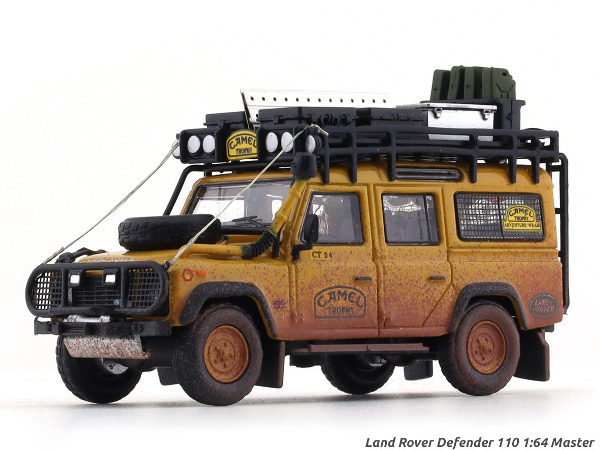 Land Rover Defender 110 Camel Trophy dirty 1:64 Master diecast scale ...