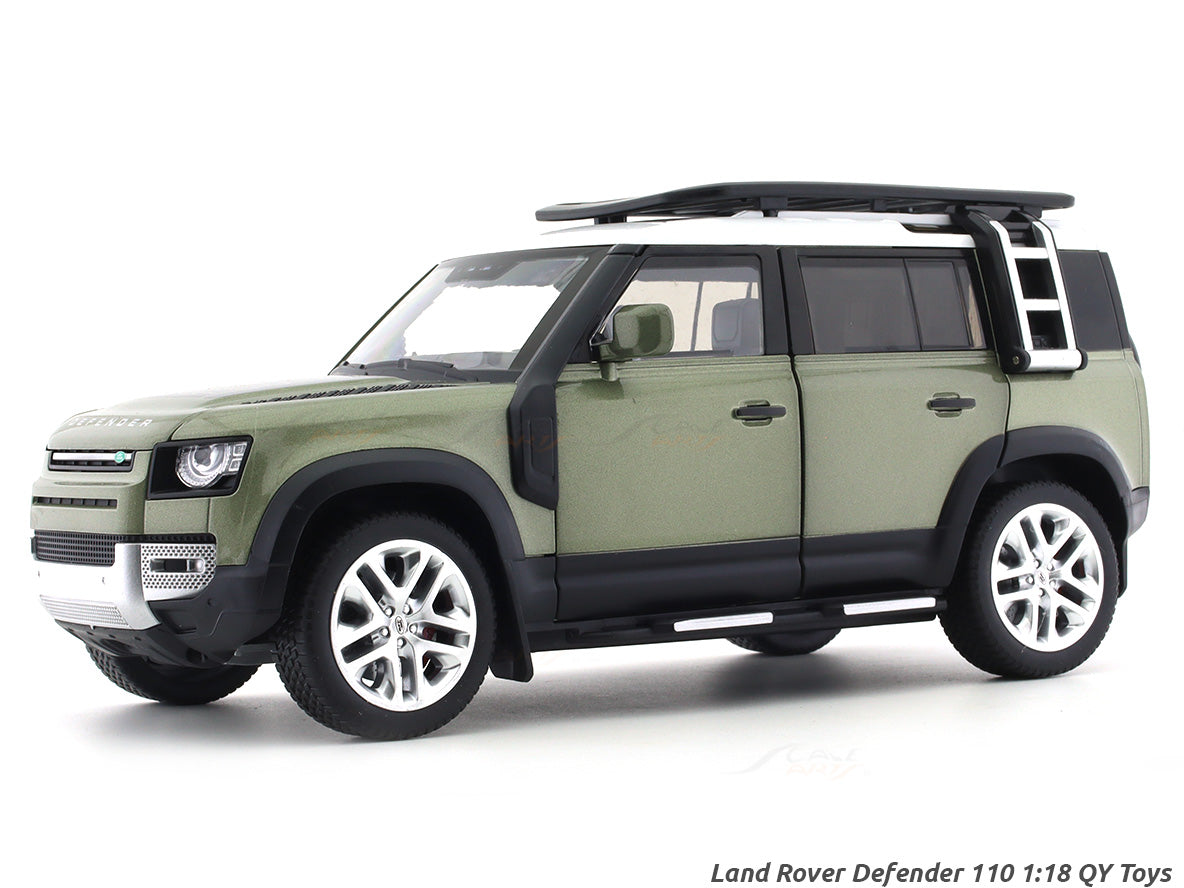 Land Rover Defender 110 green 1:18 QY Toys diecast scale model car ...