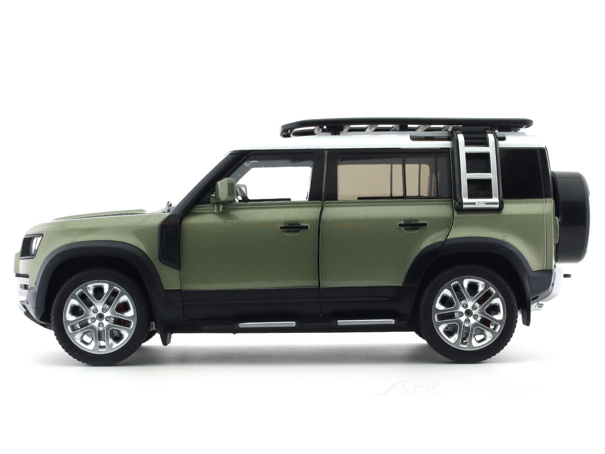 Land Rover Defender 110 green 1:18 QY Toys diecast scale model car ...