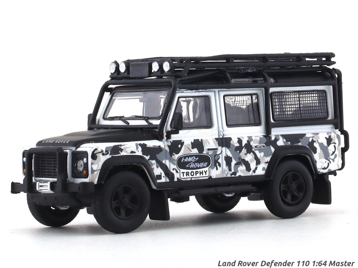 Land Rover Defender 110 white camouflage 1:64 Master diecast scale ...