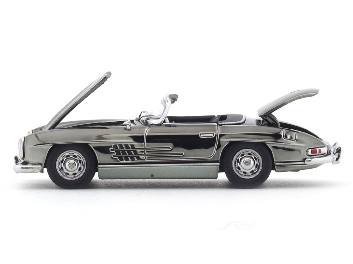Mercedes-Benz 300SL Roadster black metal 1:64 YS Model diecast scale ...