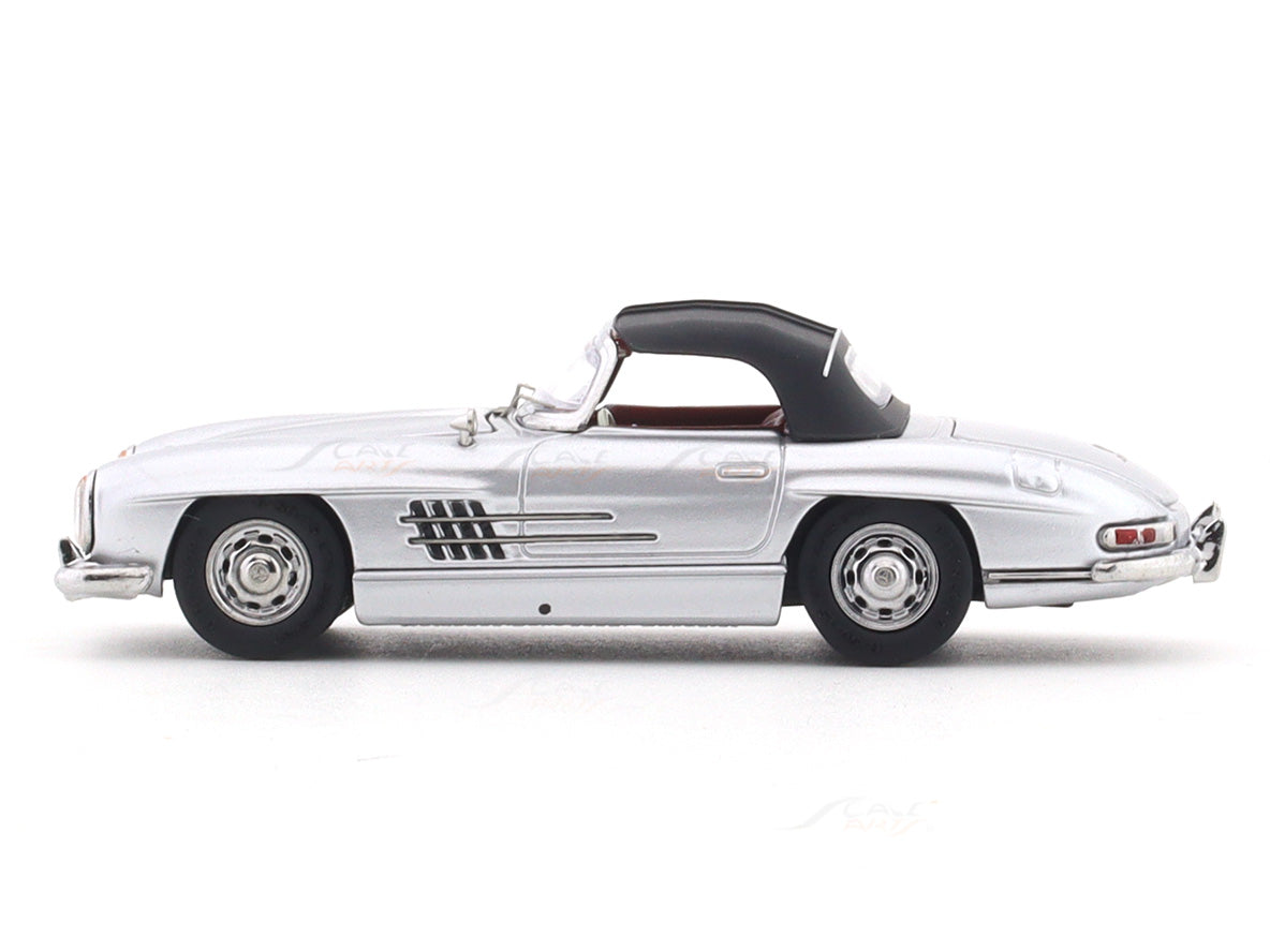Mercedes-Benz 300SL Roadster silver 1:64 YS Model diecast scale model ...