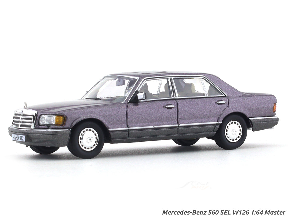 Mercedes-Benz 560 SEL W126 grey 1:64 Master diecast scale model ...