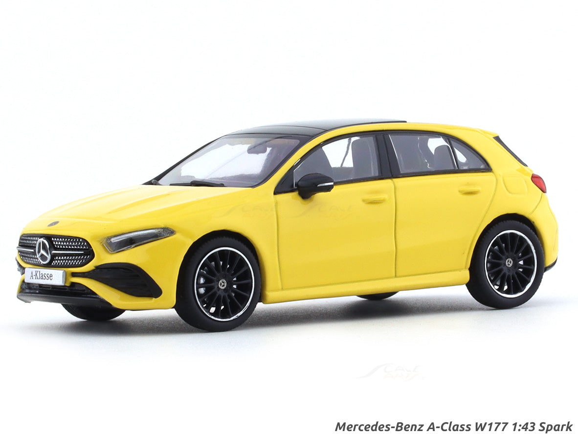Mercedes-Benz A-Class W177 yellow 1:43 Spark diecast scale model car ...
