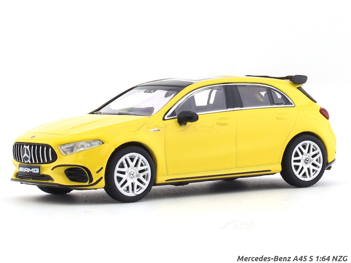 Mercedes-Benz A45 S yellow 1:64 NZG diecast scale model car miniature ...
