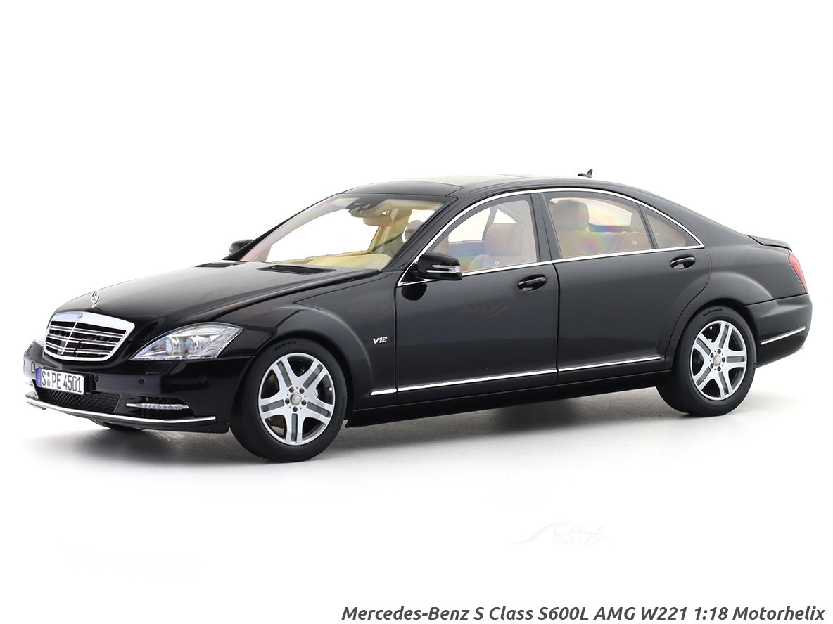 Mercedes-Benz S Class S600L AMG W221 black 1:18 Motorhelix licensed ...