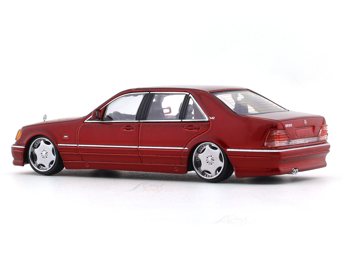 Mercedes-Benz S Class W140 red 1:64 Street Weapon diecast scale model ...
