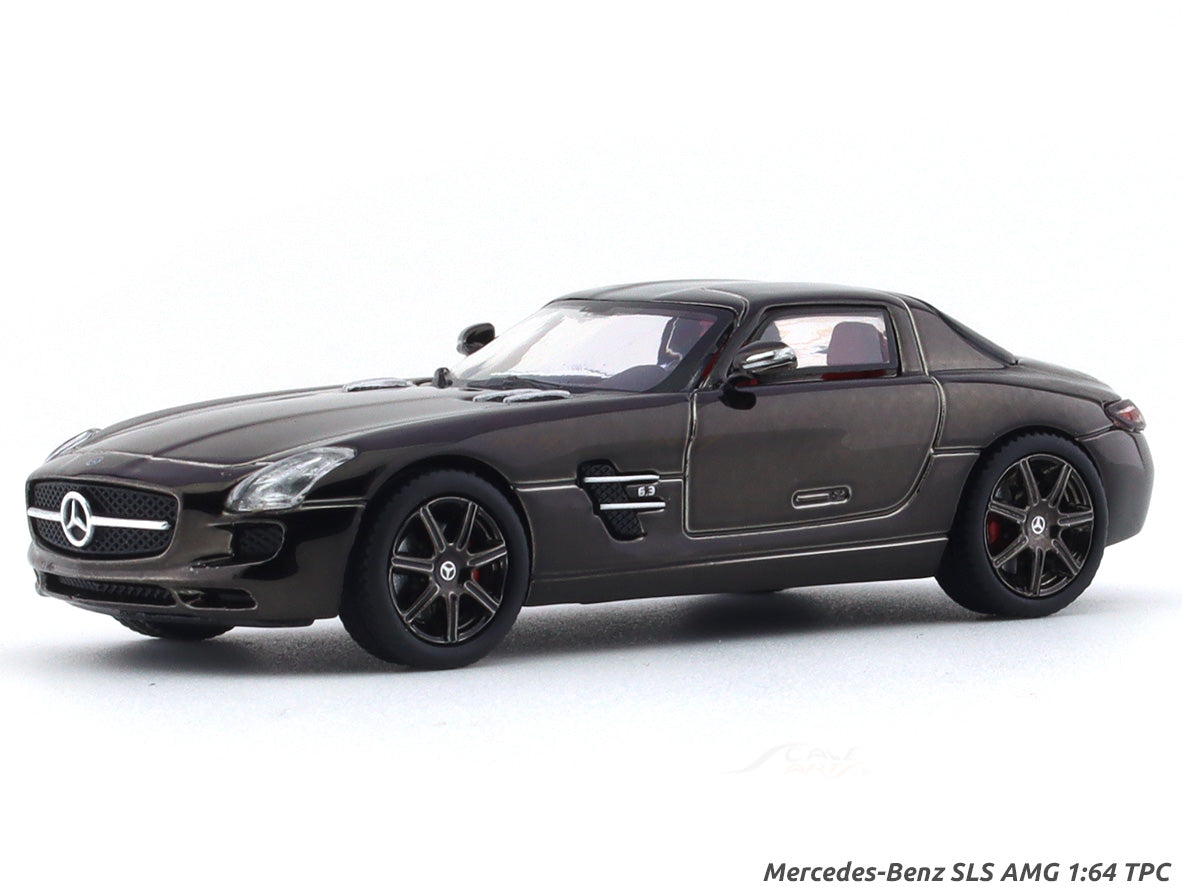 Mercedes-Benz SLS AMG black rims 1:64 TPC diecast scale model car ...