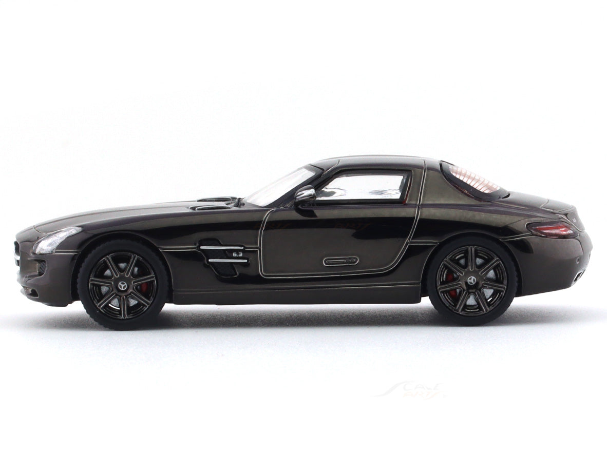 Mercedes-Benz SLS AMG black rims 1:64 TPC diecast scale model car ...