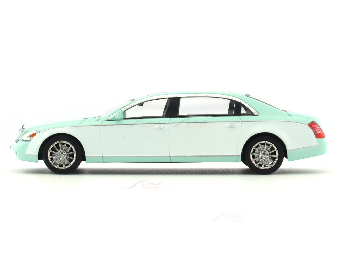 Mercedes-Maybach 62 Blue White 1:64 Stance Hunters diecast scale model ...