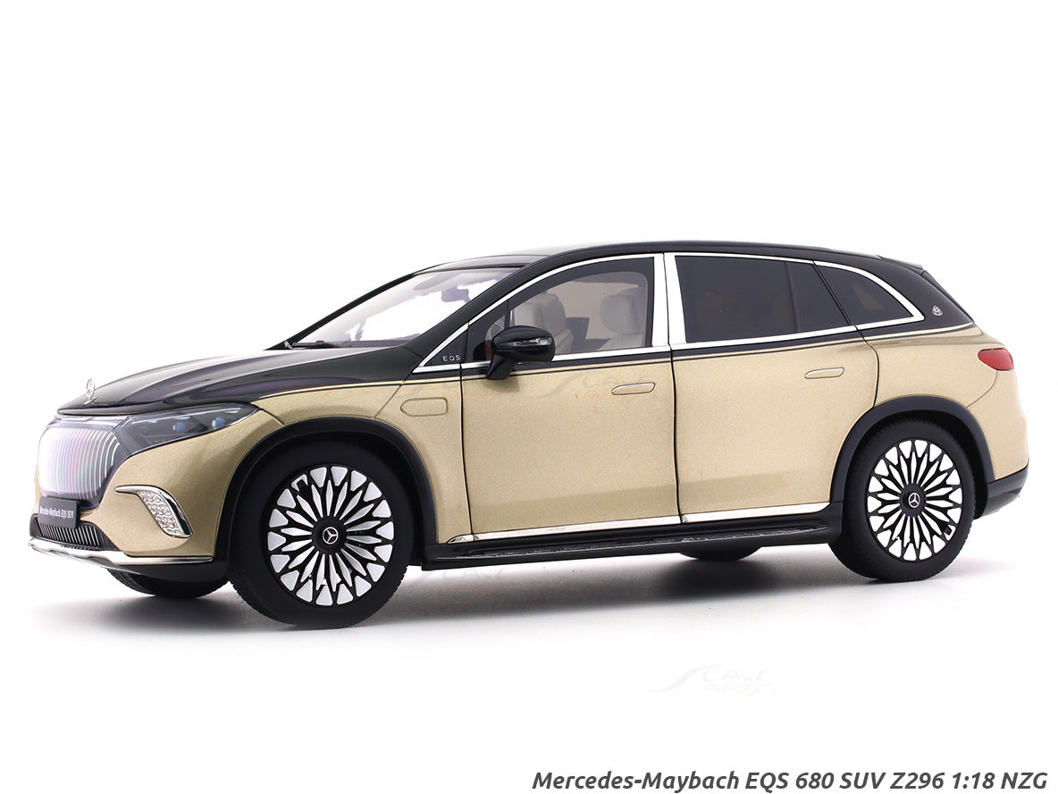 Mercedes-Maybach EQS 680 SUV Z296 Black Gold 1:18 NZG diecast Scale ...