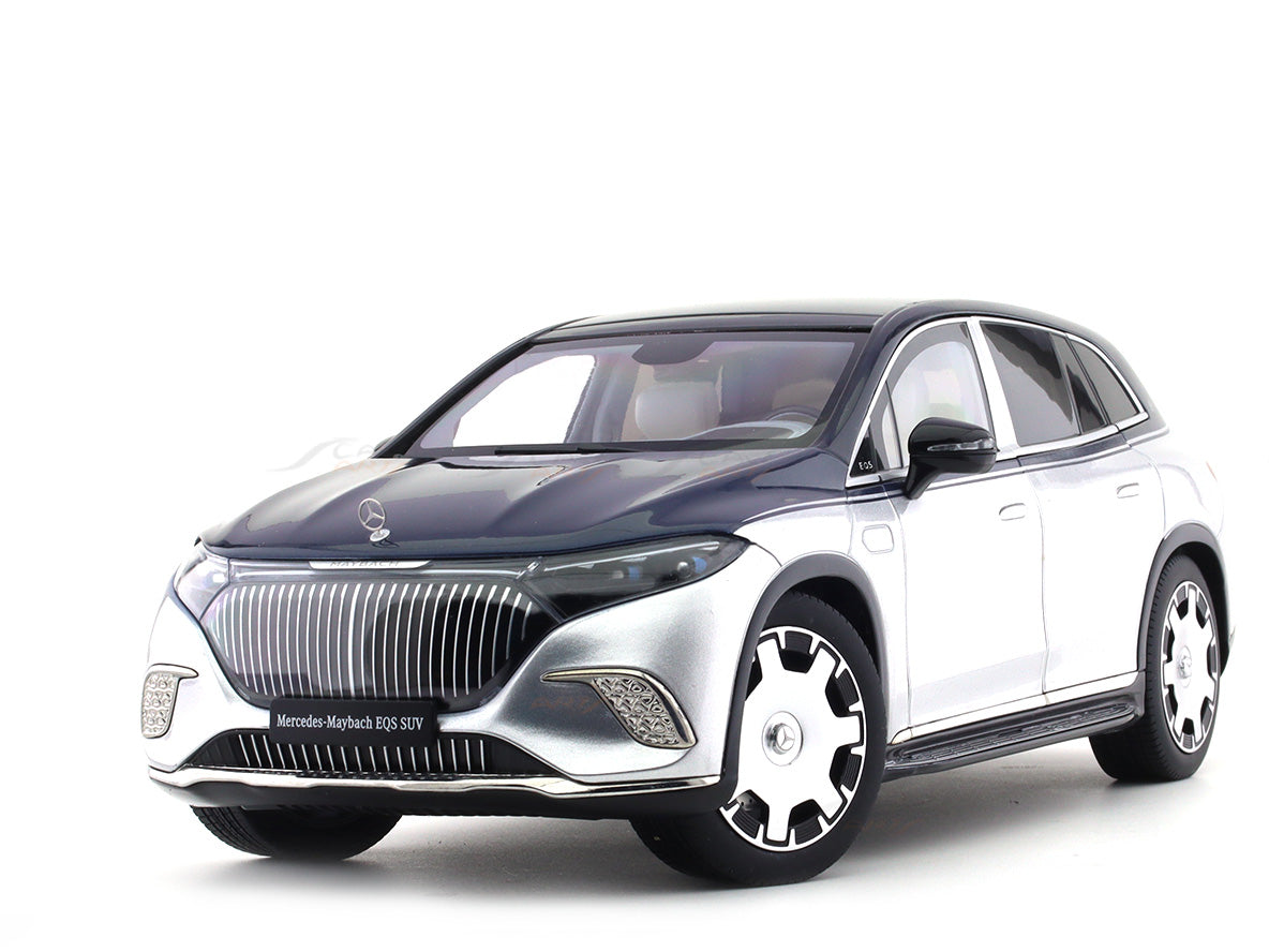 Mercedes-Maybach EQS 680 SUV Z296 Blue Silver 1:18 NZG diecast Scale ...
