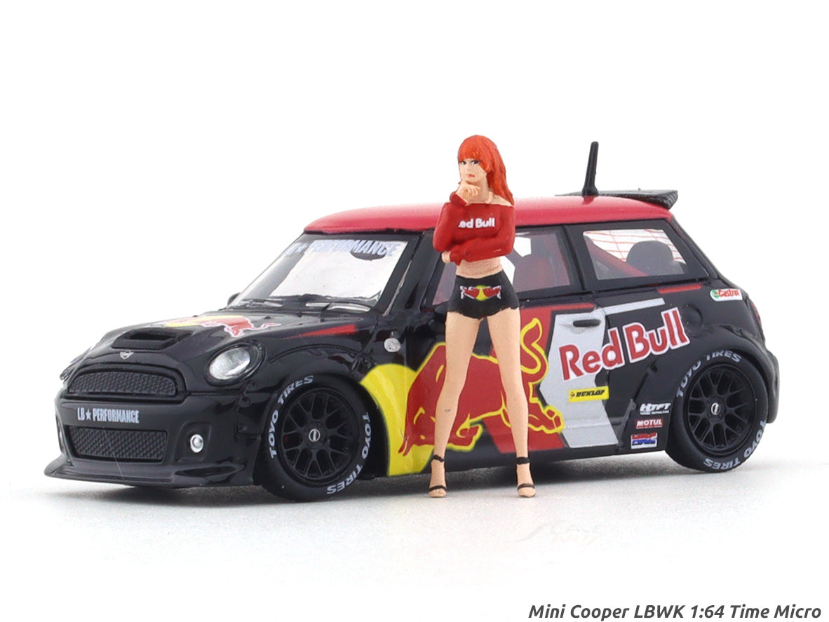 Mini Cooper LBWK Redbull with figure 1:64 Time Micro diecast scale ...