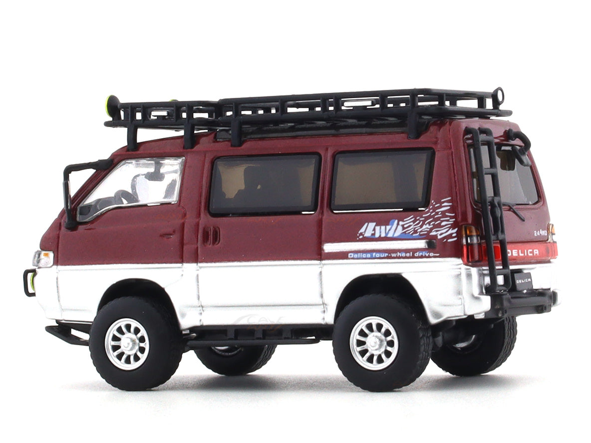 Mitsubishi Delica Star Wagon 4WD red silver 1:64 Autobots Model diecast ...