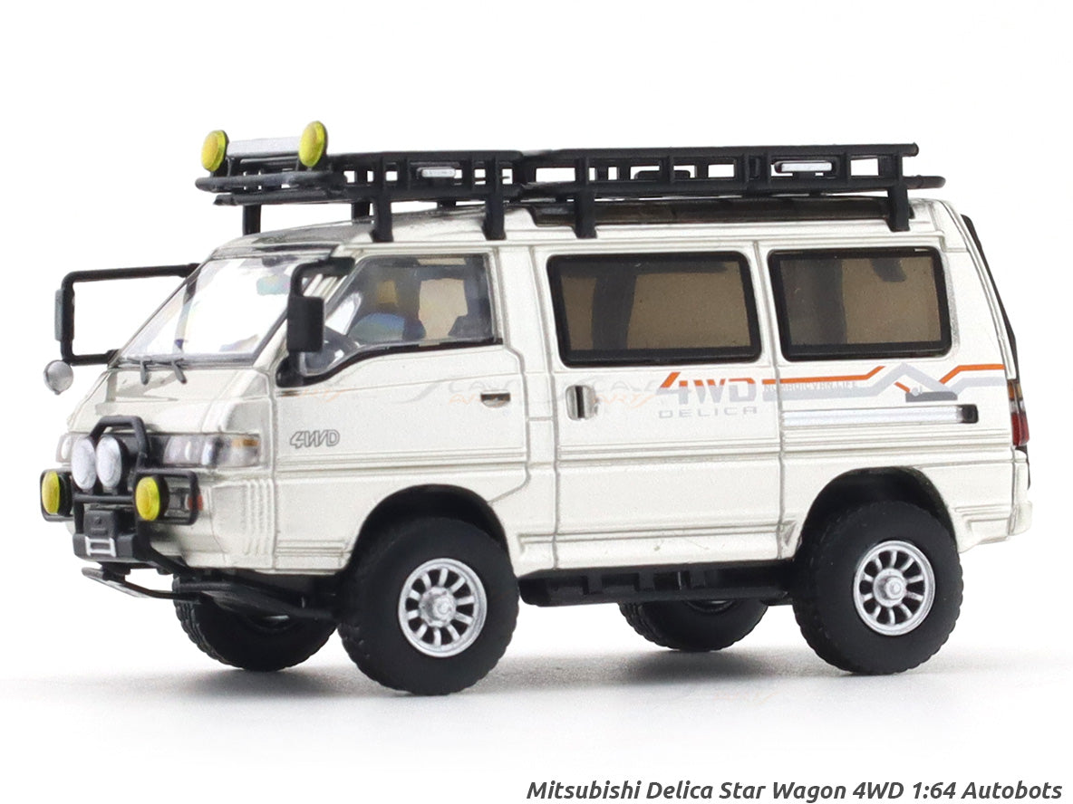 Mitsubishi Delica Star Wagon 4WD silver decals 1:64 Autobots diecast ...