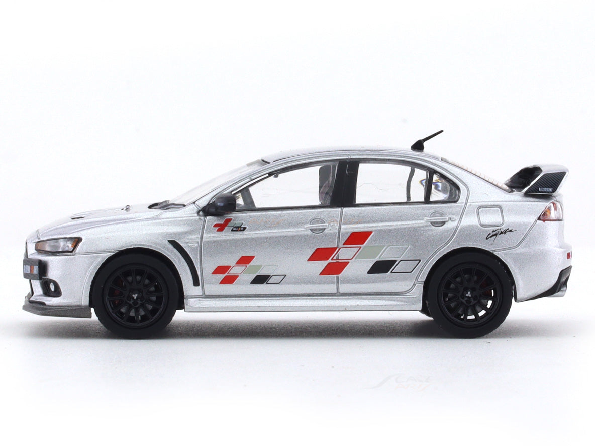 Mitsubishi Lancer Evolution X silver 1:64 Hobby Japan diecast scale ...