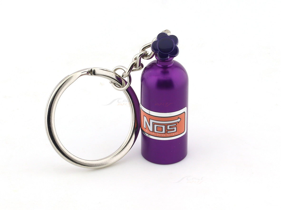 NOS cylinder purple metal keyring / keychain | Scale Arts India