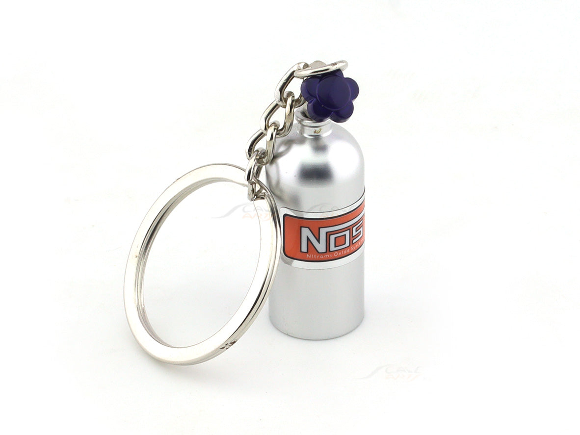NOS cylinder silver metal keyring / keychain | Scale Arts India
