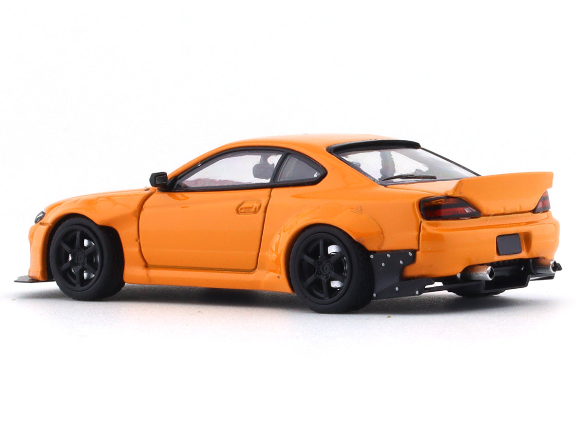 Nissan Silvia S15 orange 1:64 Street Weapon diecast scale model car ...