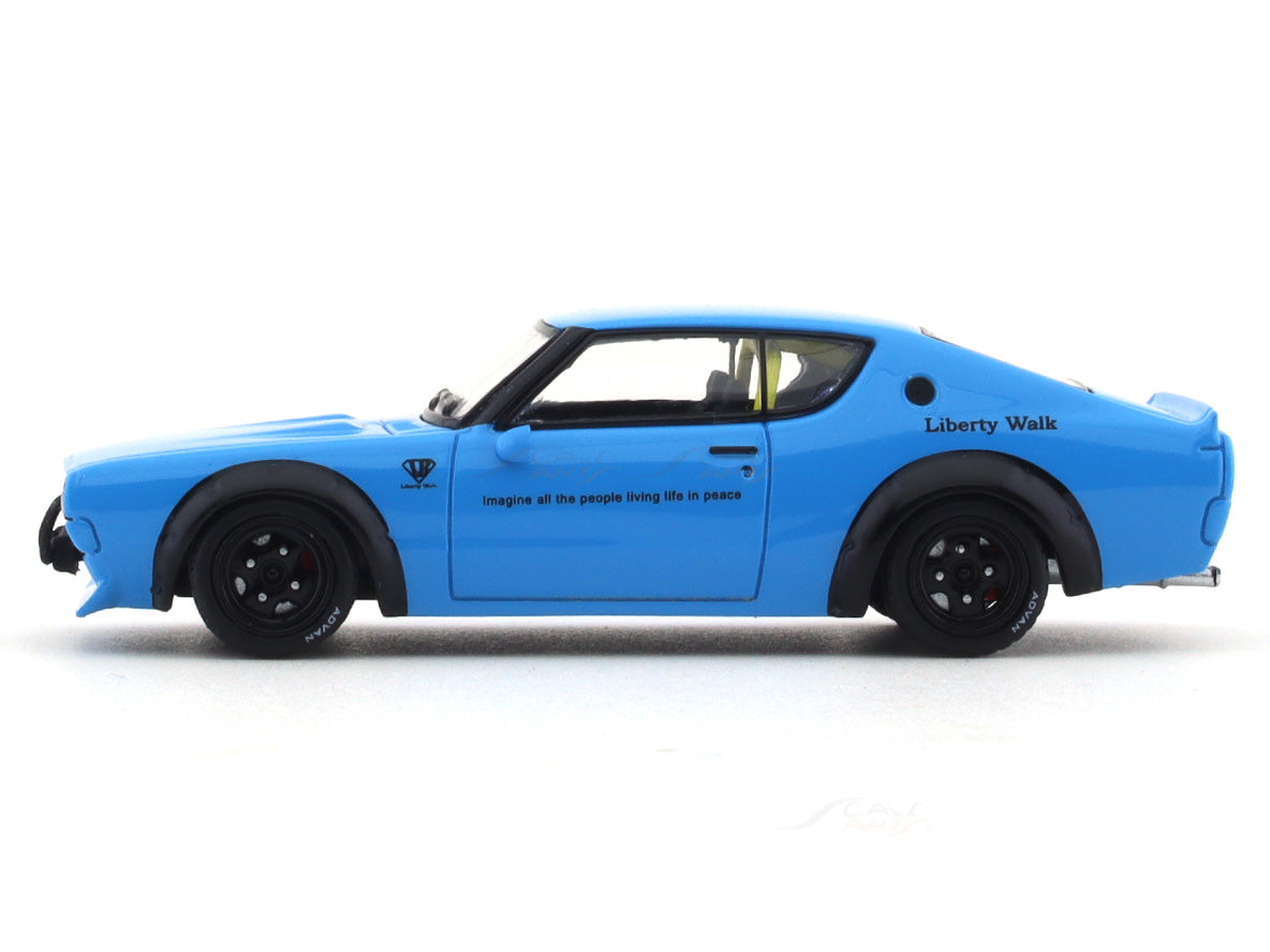 Nissan Skyline 2000 GT-R KPGC10 blue 1:64 Time Micro diecast scale ...