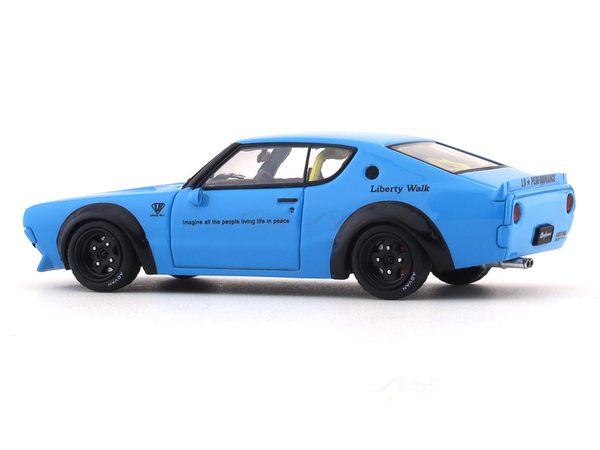 Nissan Skyline 2000 GT-R KPGC10 blue 1:64 Time Micro diecast scale ...
