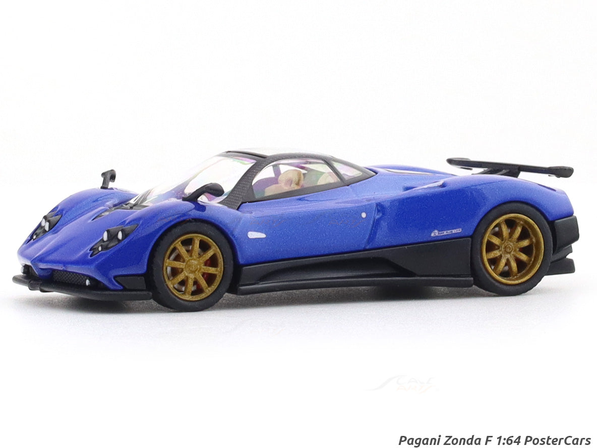 Pagani Zonda F blue 1:64 PosterCars licensed diecast scale model car ...