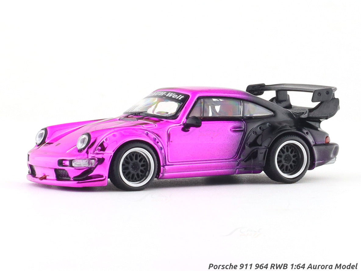 Porsche 911 964 RWB with figure 1:64 Aurora Model diecast scale model ...