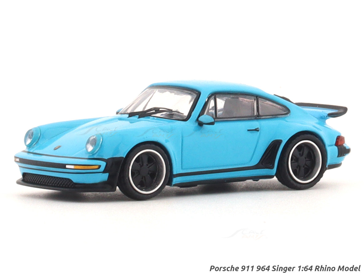 Porsche 911 964 Singer skyblue 1:64 Rhino Model diecast scale model car ...
