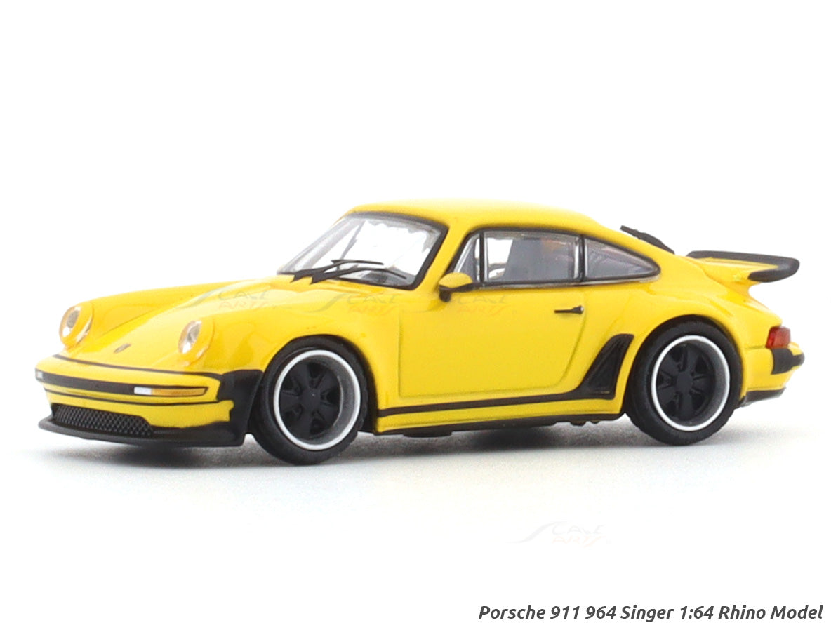 Porsche 911 964 Singer yellow 1:64 Rhino Model diecast scale model car ...